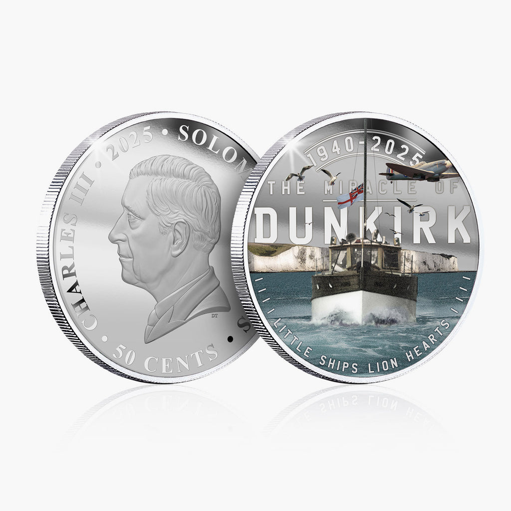 Dunkirk 1940 Commemorative Silver Plated Coin in Display Card