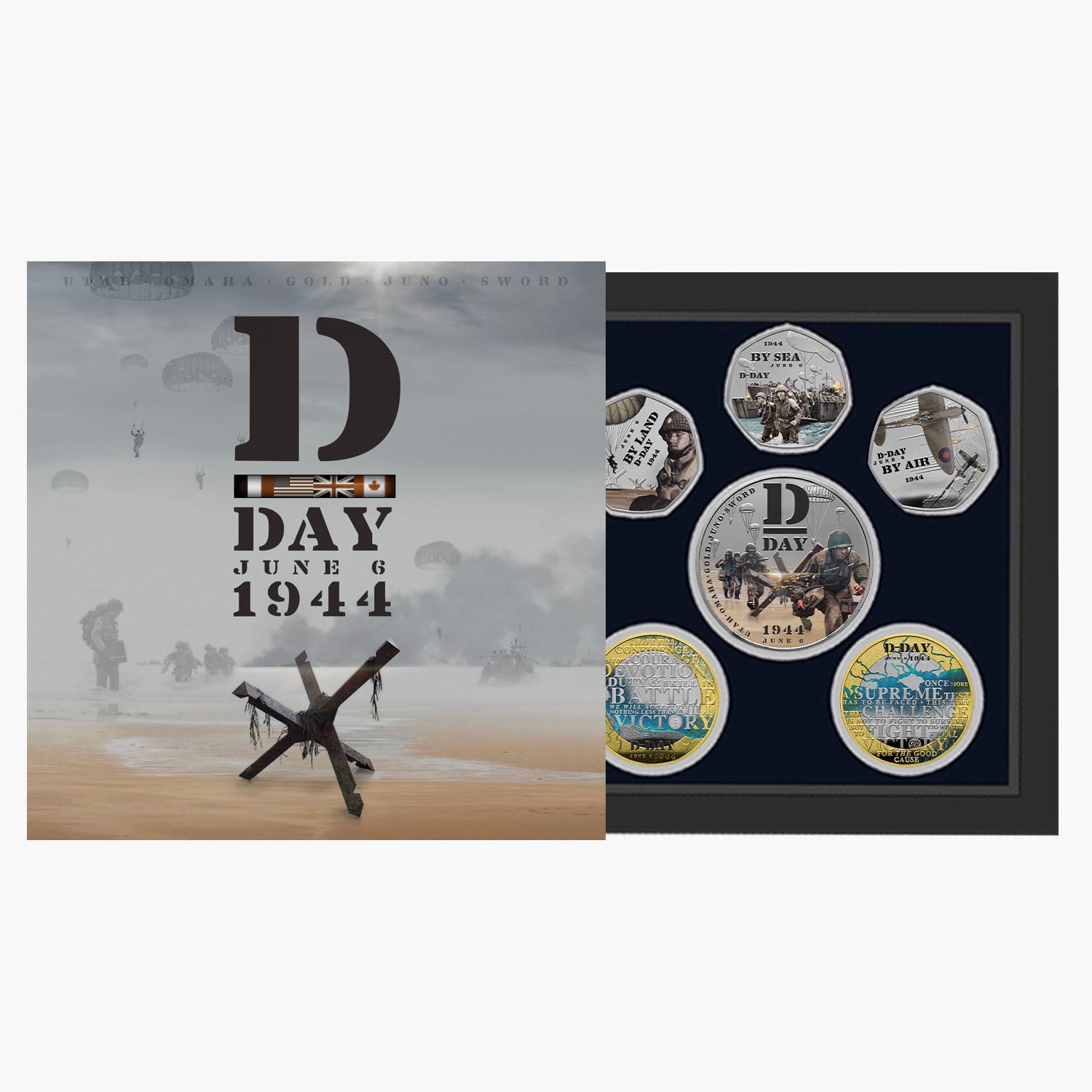 D-Day 80th Anniversary 2024 BU Colour Coin Set