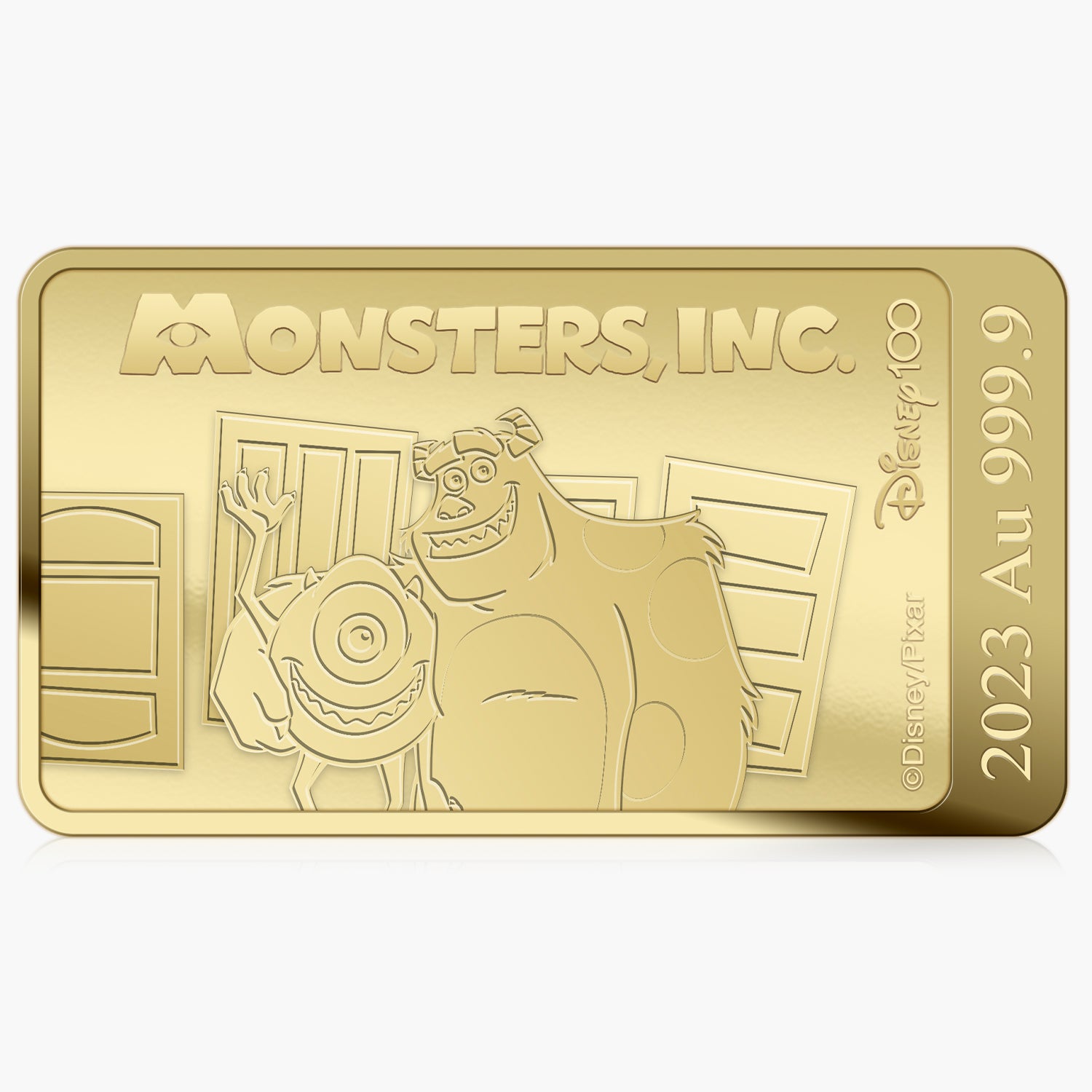 Disney 100th Anniversary Monsters Inc Pure Gold Coin Ingot