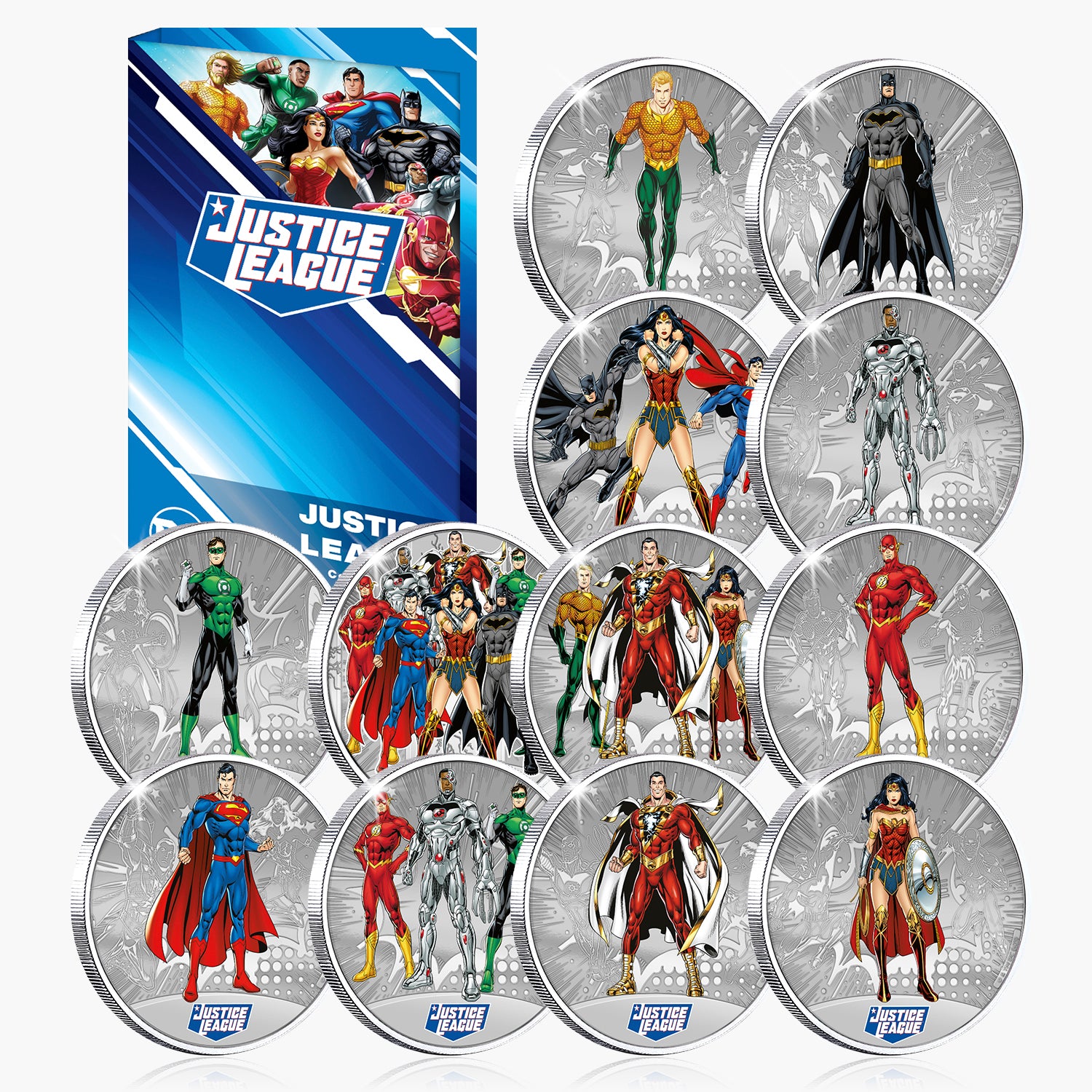 DC Comics .999 Silver Plated Justice League Collection