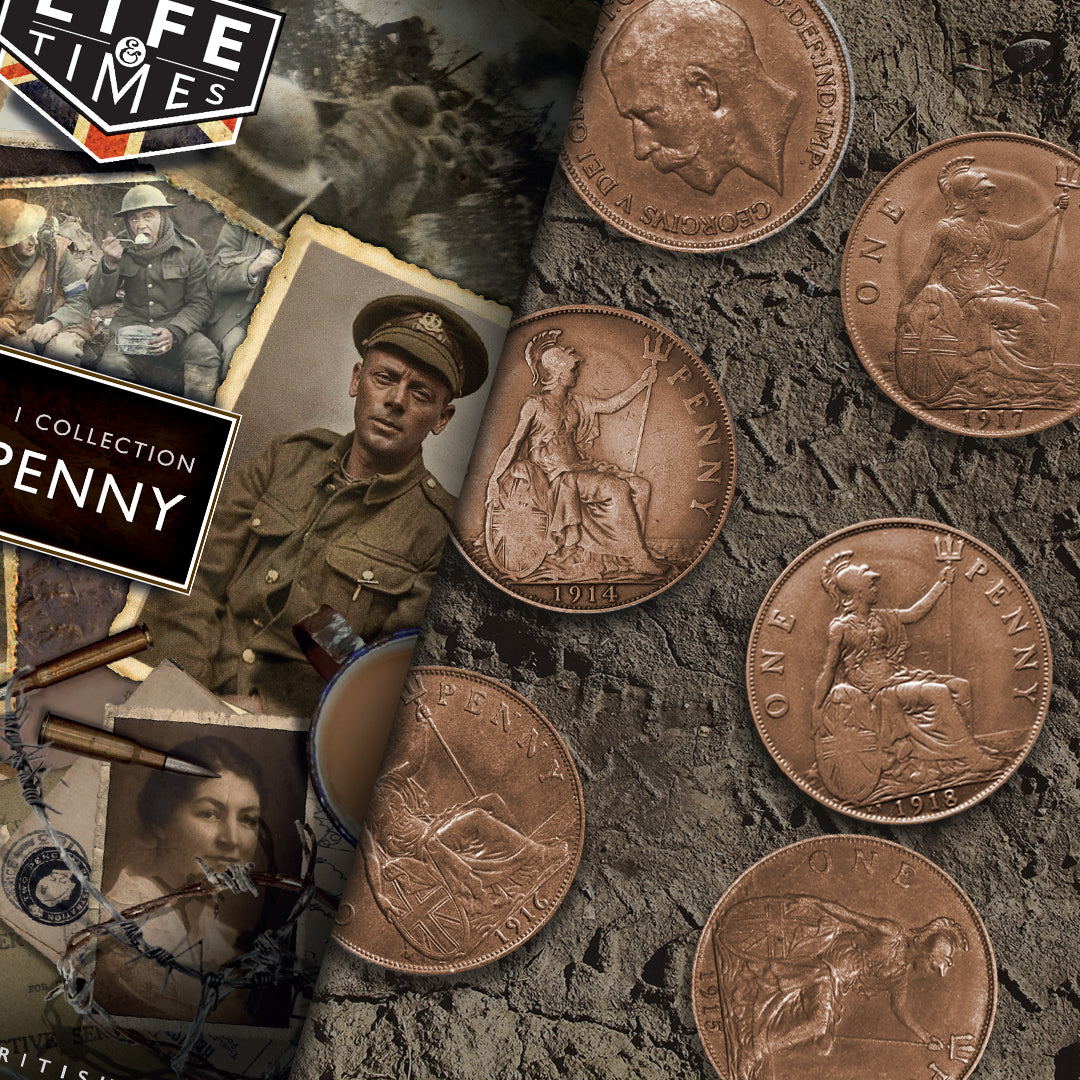 The Complete WWI British George V Penny Set